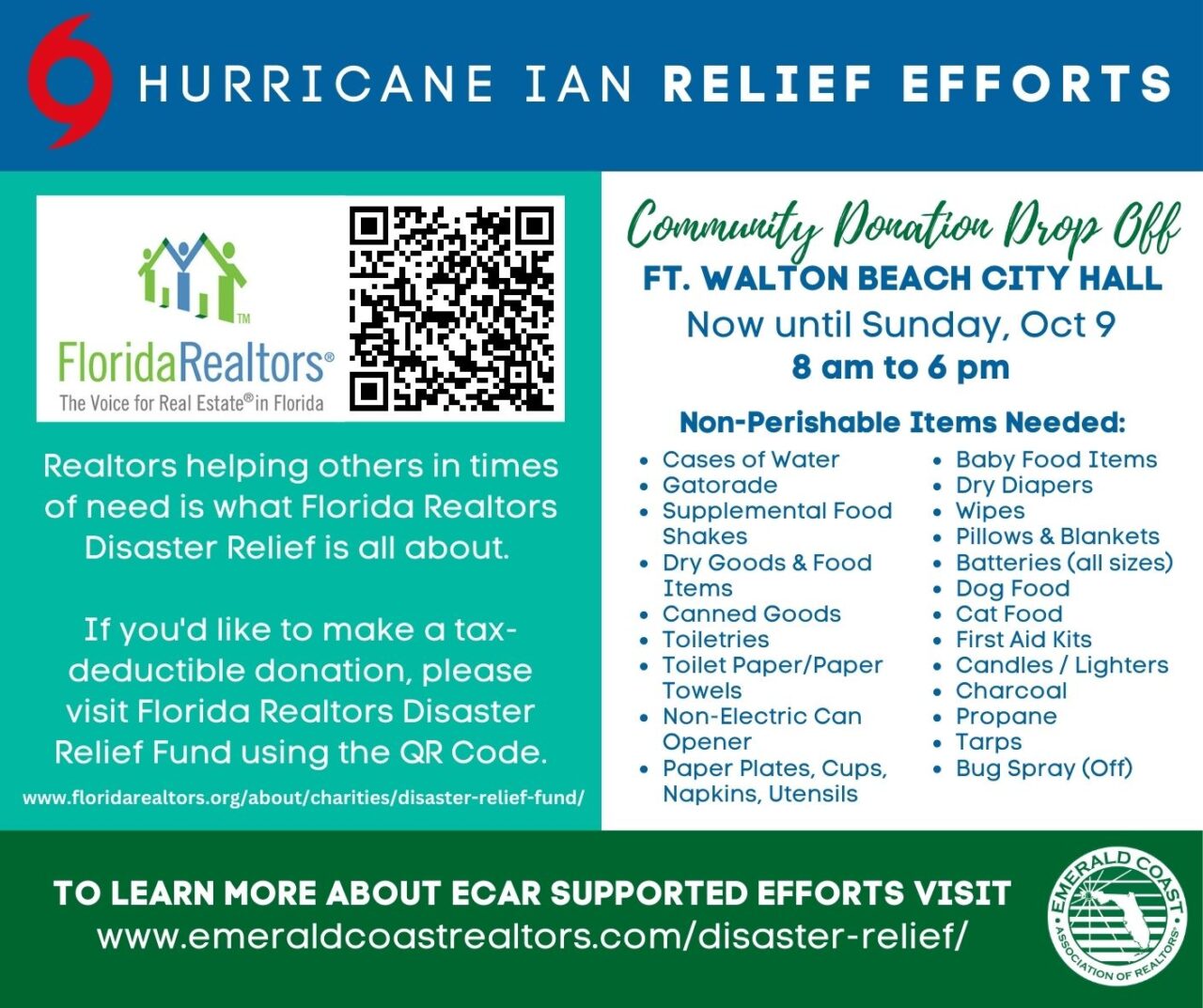 Hurricane Ian Disaster Relief - Emerald Coast Association of REALTORS®