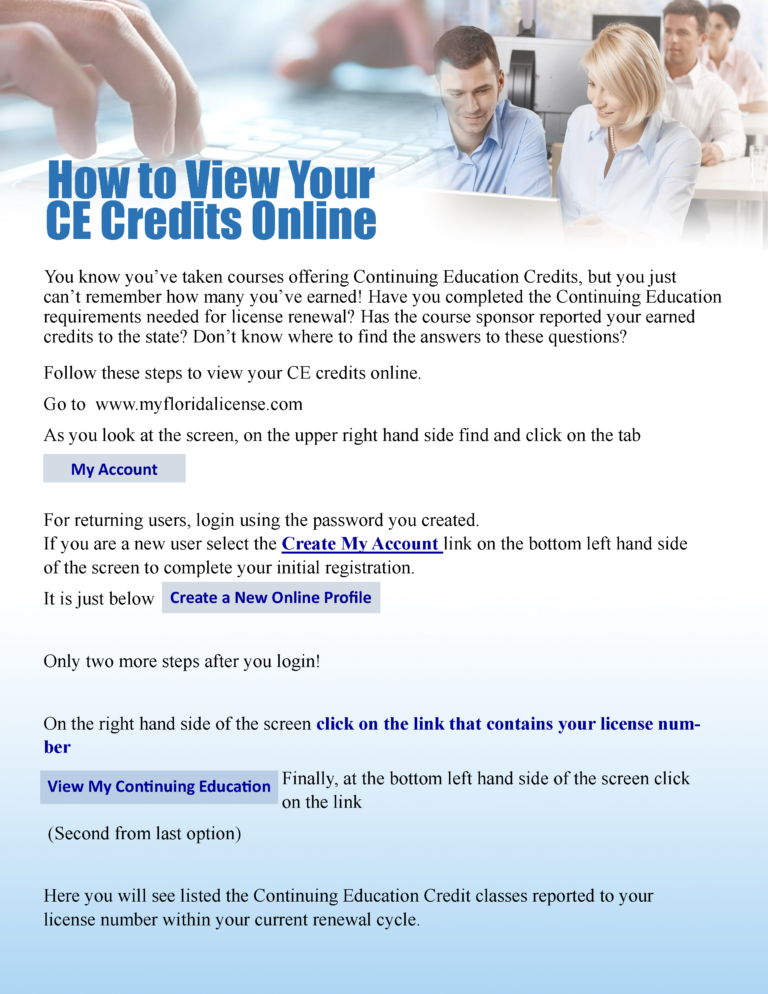 How to View CE Credits - Emerald Coast Association of REALTORS®