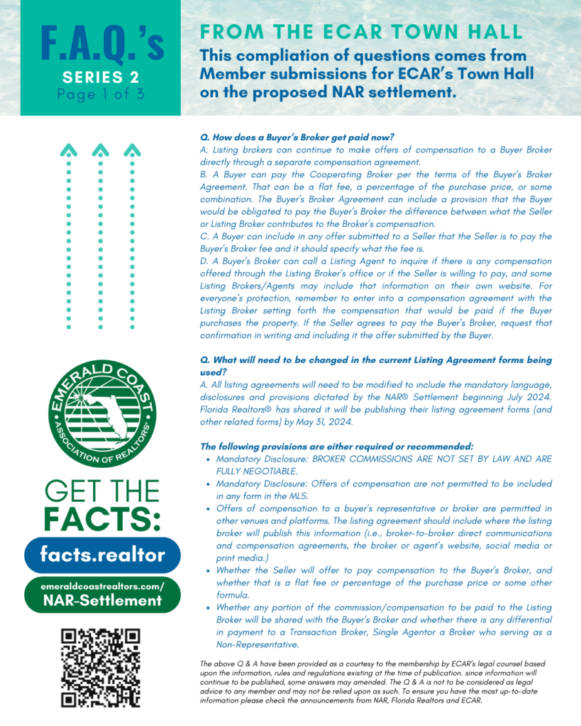 NAR-Settlement - Emerald Coast Association of Realtors